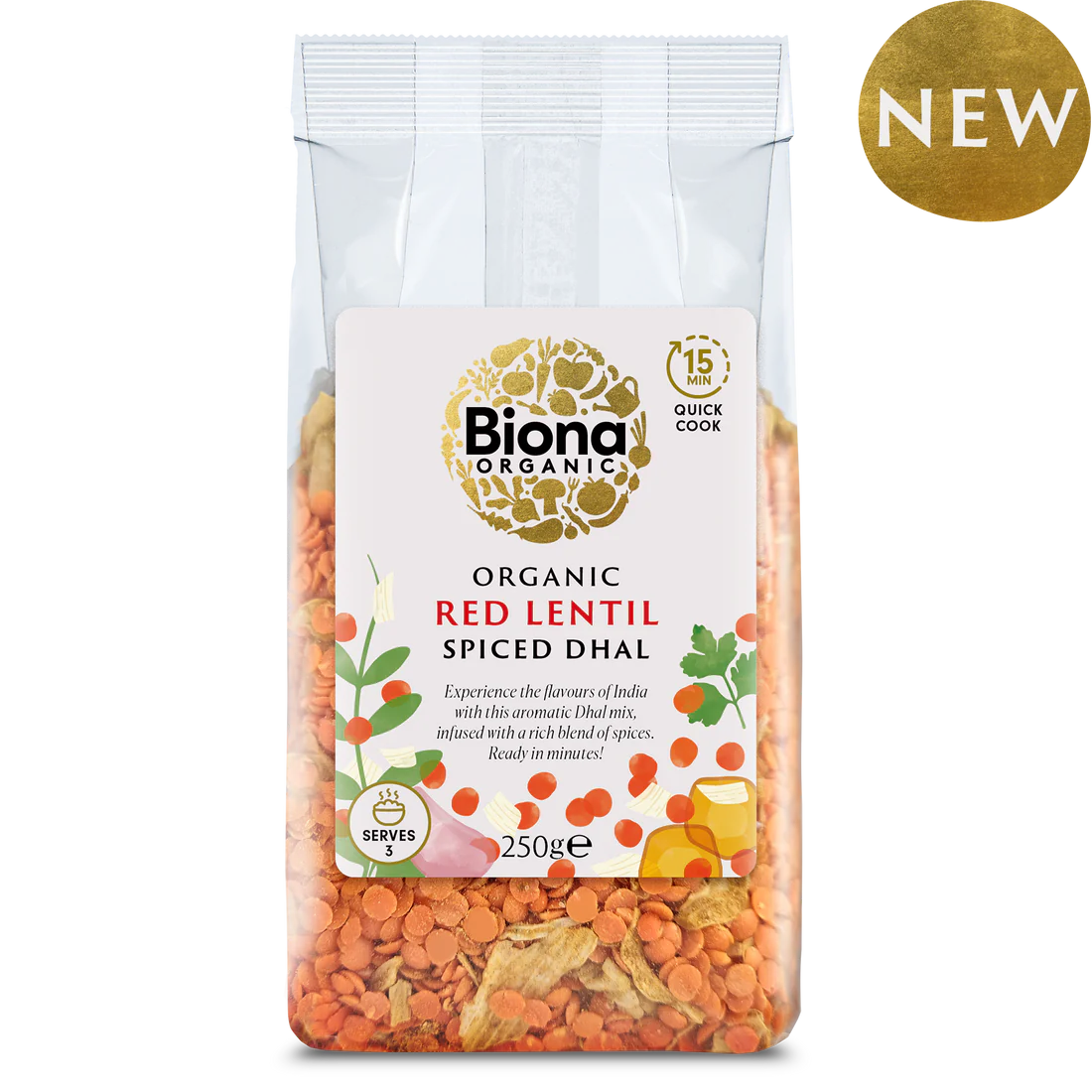 Biona Organic Red Lentil Spiced Dhal Mix 250g – AlternativeStores.com