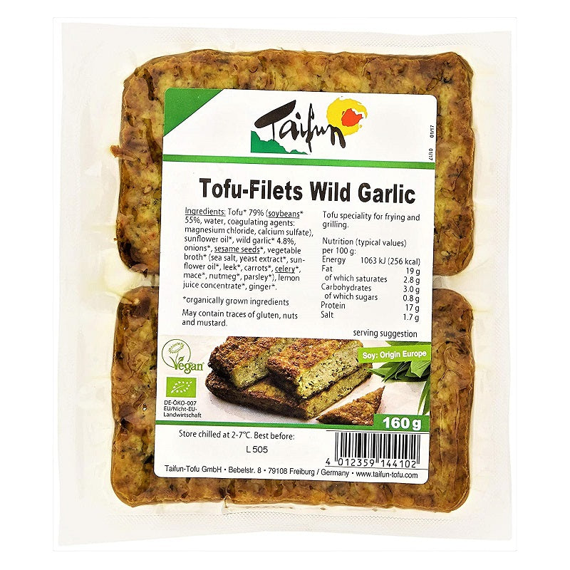 Taifun Wild Garlic Organic Tofu Fillets 160g – AlternativeStores.com